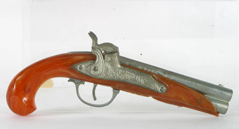Hubley Flintlock Double Barrel Cap Pistol