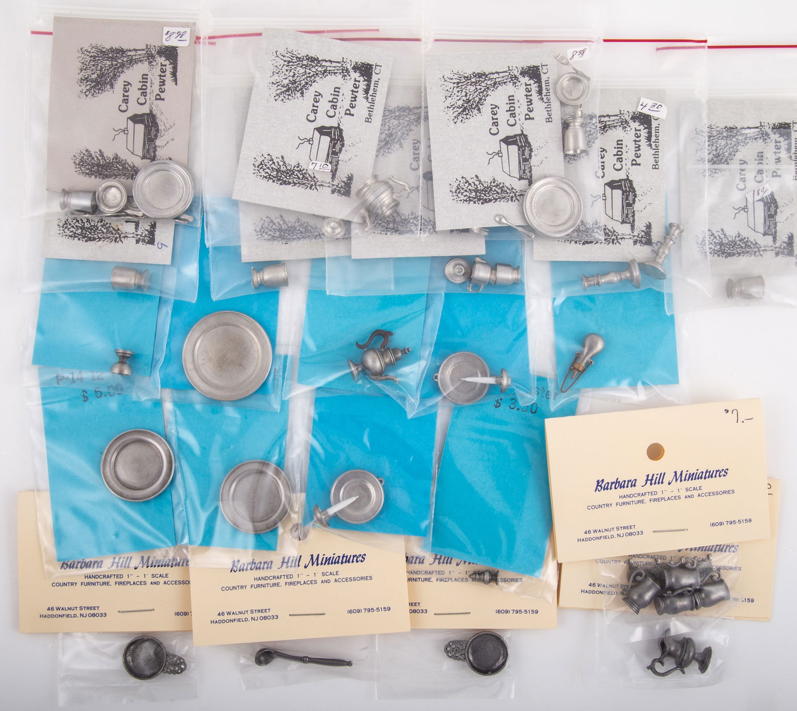 Artist Made Pewter Dollhouse Minature Accessories - New In Package Auction