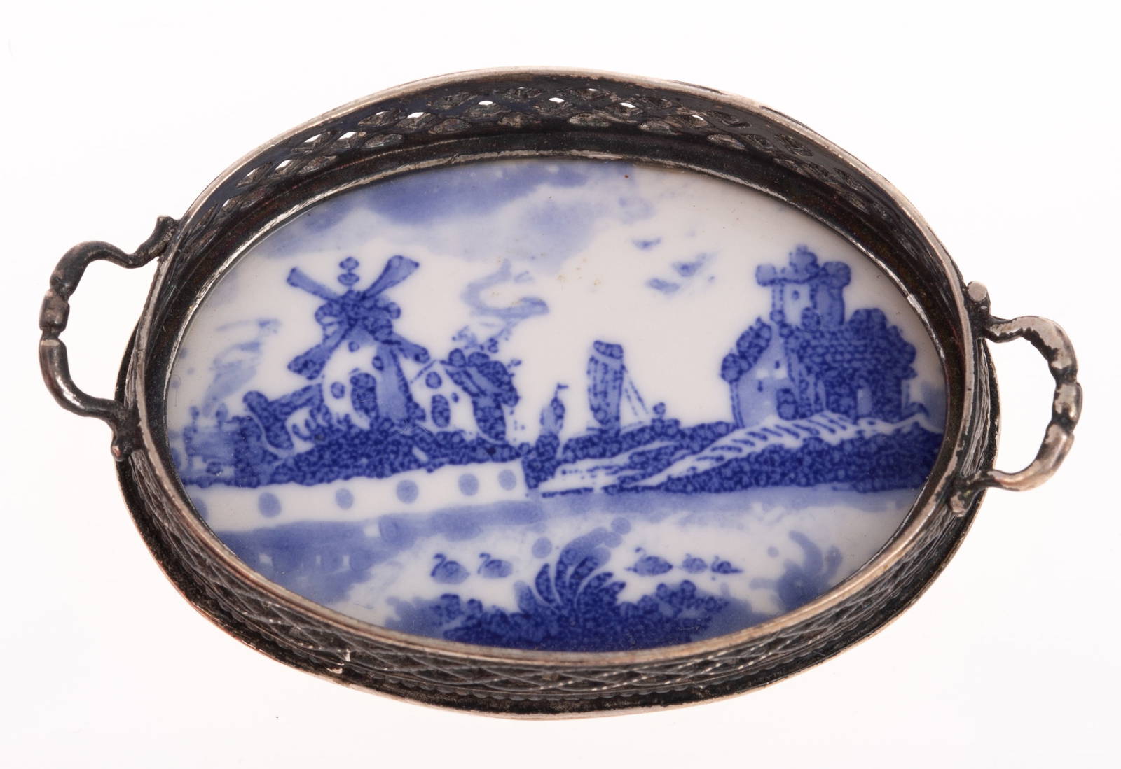 Artisan Terry Curran Porcleain & Metal Tray Dollhouse Miniature Auction