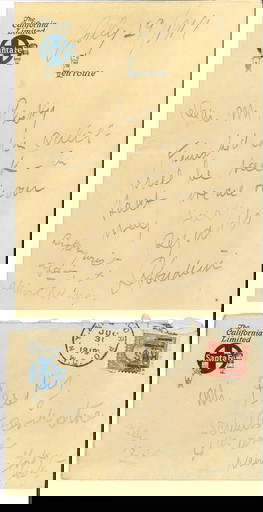 Harry Houdini Handwritten Letter