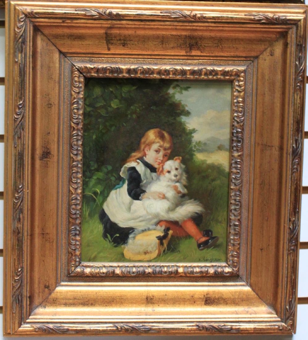America Oil On Board Painting By N. Henry Bingham