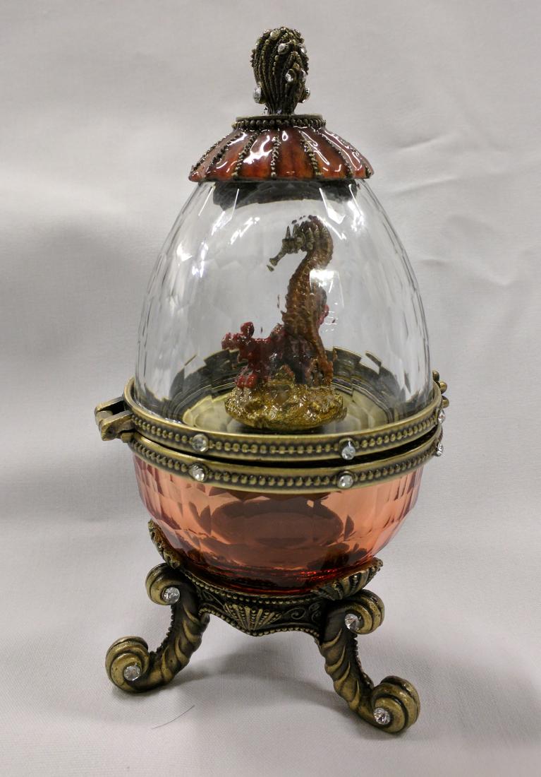 Crystal and Enamel Egg Shape Music Box - Apr 25, 2019 | Hidden ...