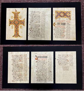 Ethiopian Page From Illuminated Coptic Manuscript