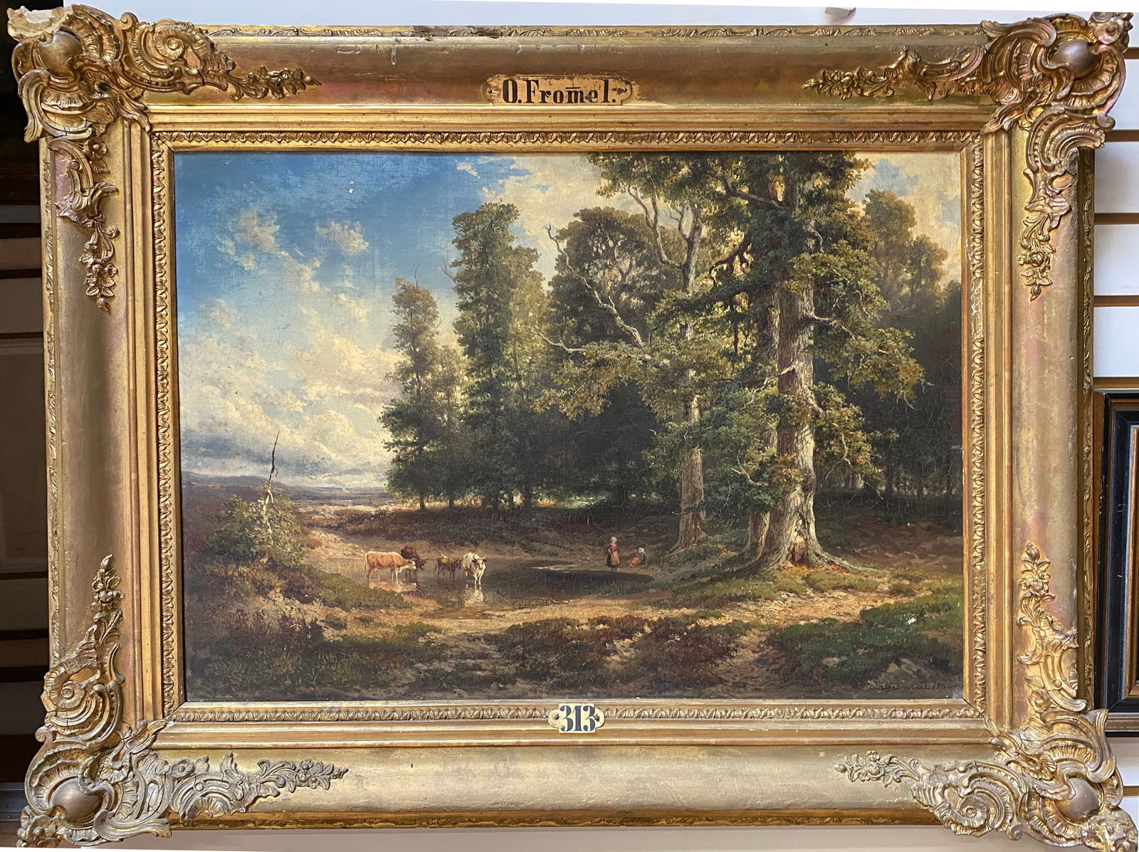 19 Century Oil On Canvas Painting By Otto Frommel Auction