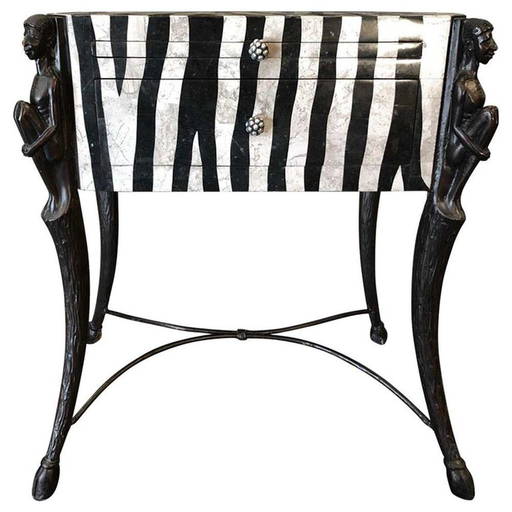 Zebra Pattern Side Table - Apr 26, 2020 | Luxurious Treasures in CA