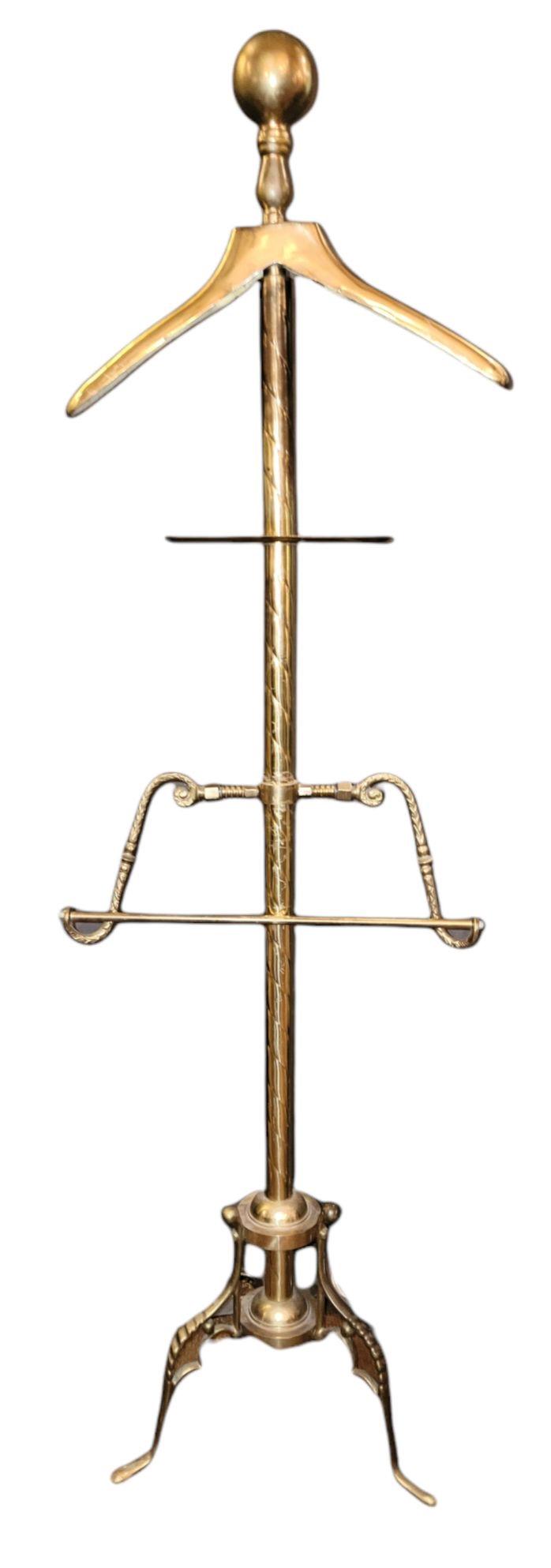 Mid Century Neo Classical Style Brass Valet Coat Rack - Jan 01, 2023 ...