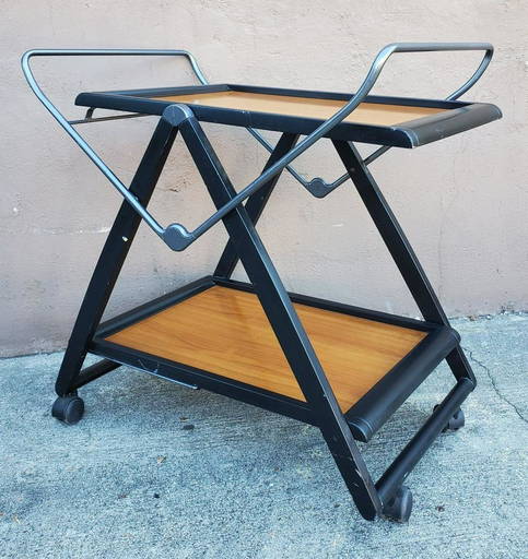 Buy Modern Italian Two Tier Wooden Fold up Trolley | Luxurious ...