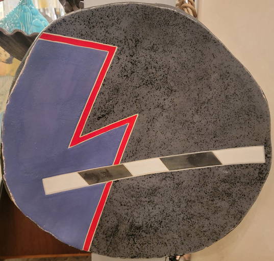 Michael Gustavson 1996 Ceramic Sculpture Raku Wall Sculpture