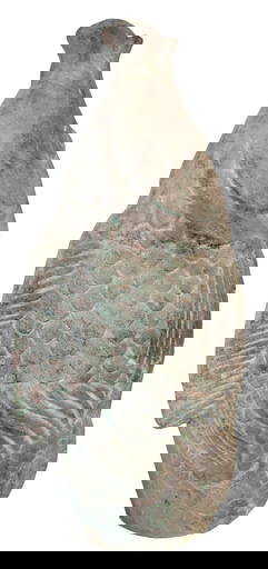 Tall 1970s Terra Cotta Fish Garden Vase