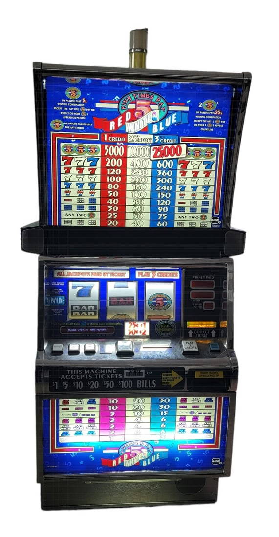 Buy Five Times Pay Red White Blue Slot Machine | Luxurious Treasures In Ca