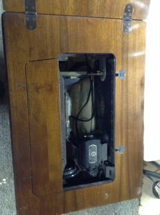 Singer Sewing Machine Model 237 With Cabinet