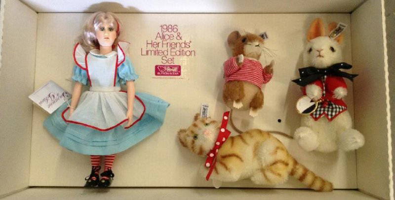 Steiff 1986 Alice & Her Friends Limited Edition Set