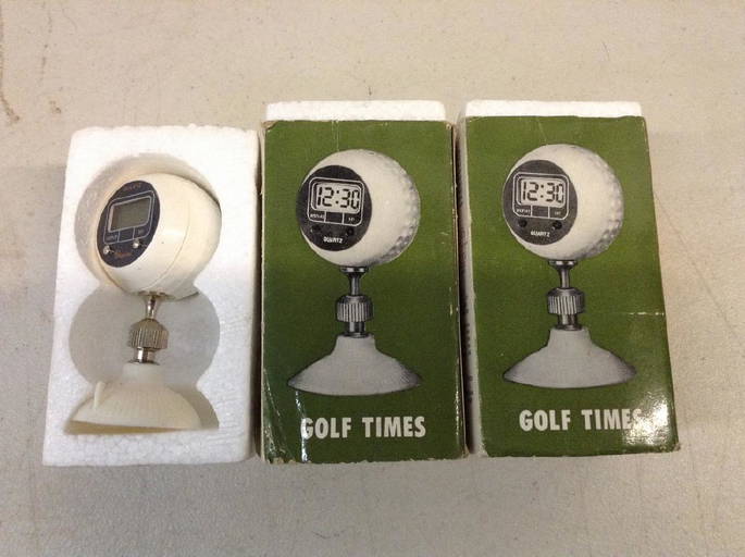 Vintage Golf Ball Clocks Lot Of 3