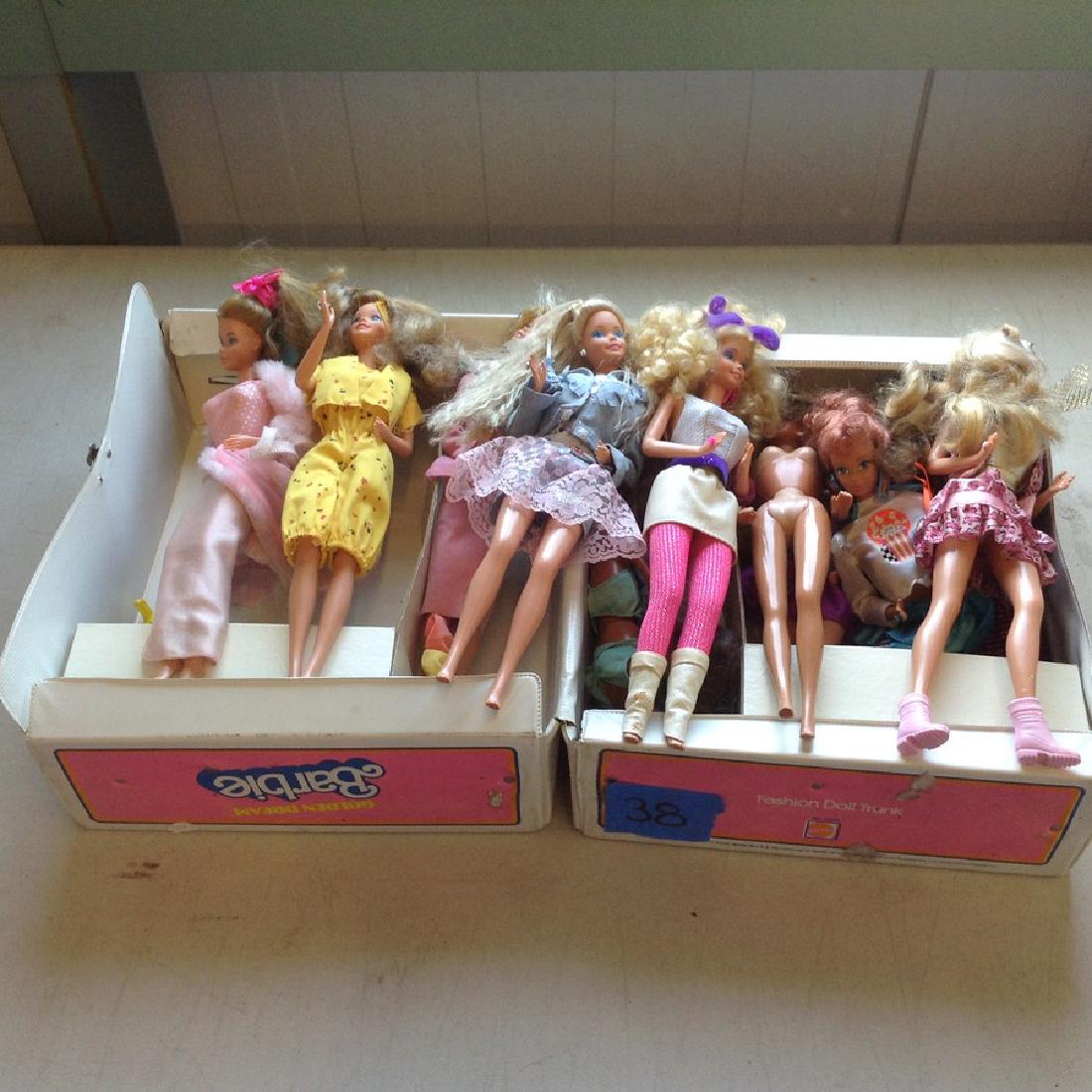 Vintage Barbies & Case Many, Many Dolls