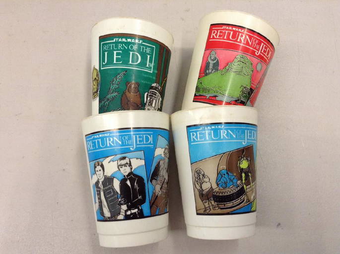 Star Wars Return Of The Jedi Plastic Cups