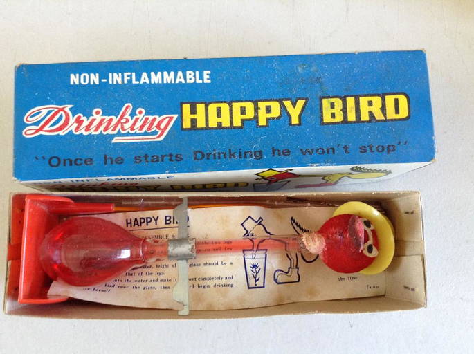 Vintage Drinking Happy Bird