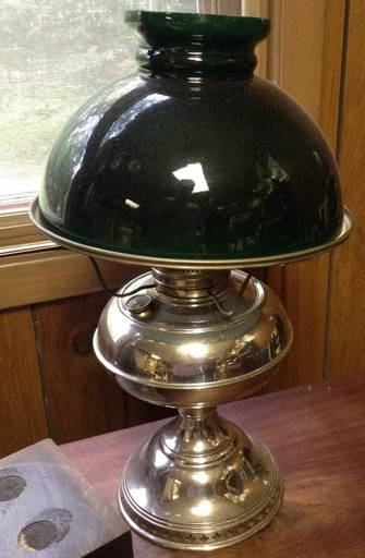 24" Rayo Silver Plate Kerosene Lamp Mint