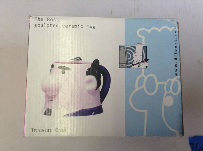 Dilbert "the Boss" Scupted Ceramic Mug In Box