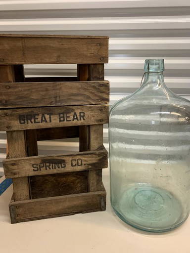 Vintage Spring Water Glass Jar