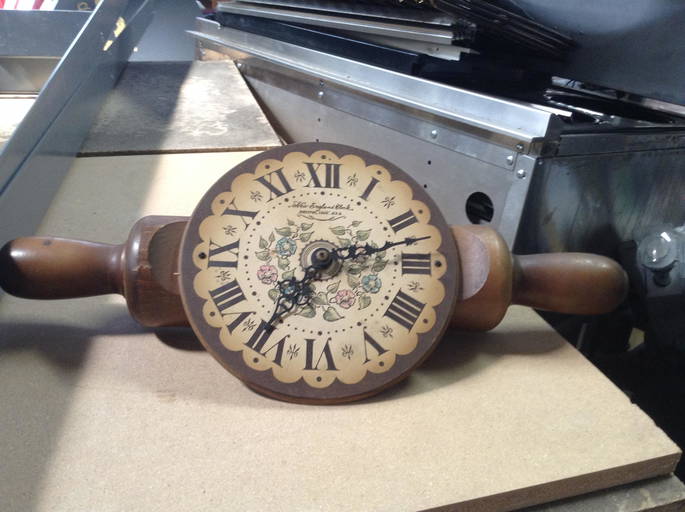 New England Clock Rolling Pin Clock