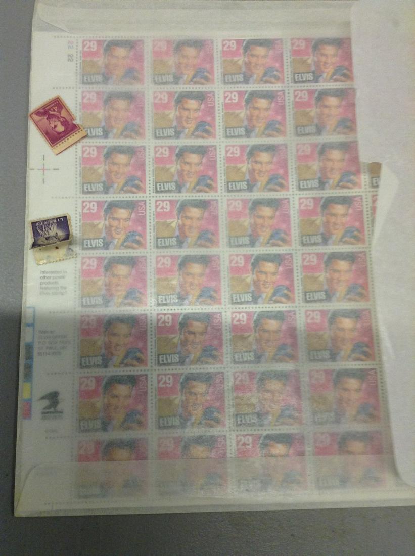 Elvis Full Sheet 29 Cent And Other Stamps
