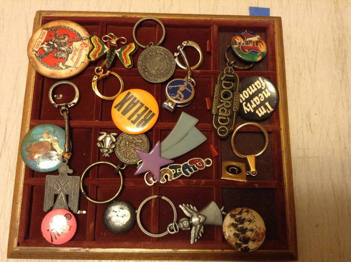 Vintage Key Rings And Pinbacks
