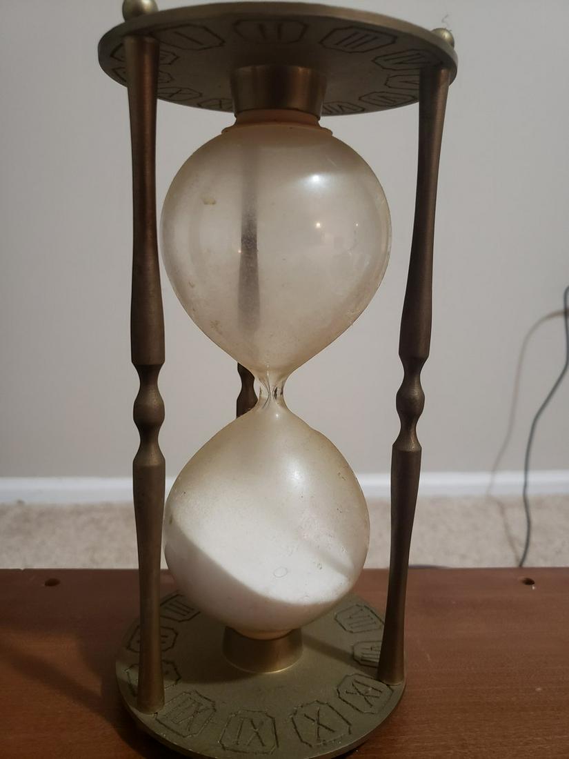 Vintage Brass Hourglass Timer