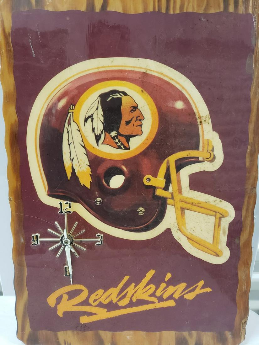 Washington Redskins Nfl Wooden Wall Clock
