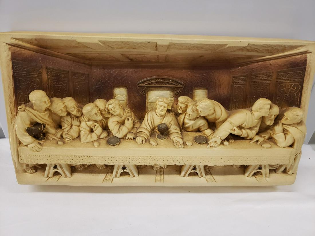 Vintage Resin 3d The Last Supper Artwork