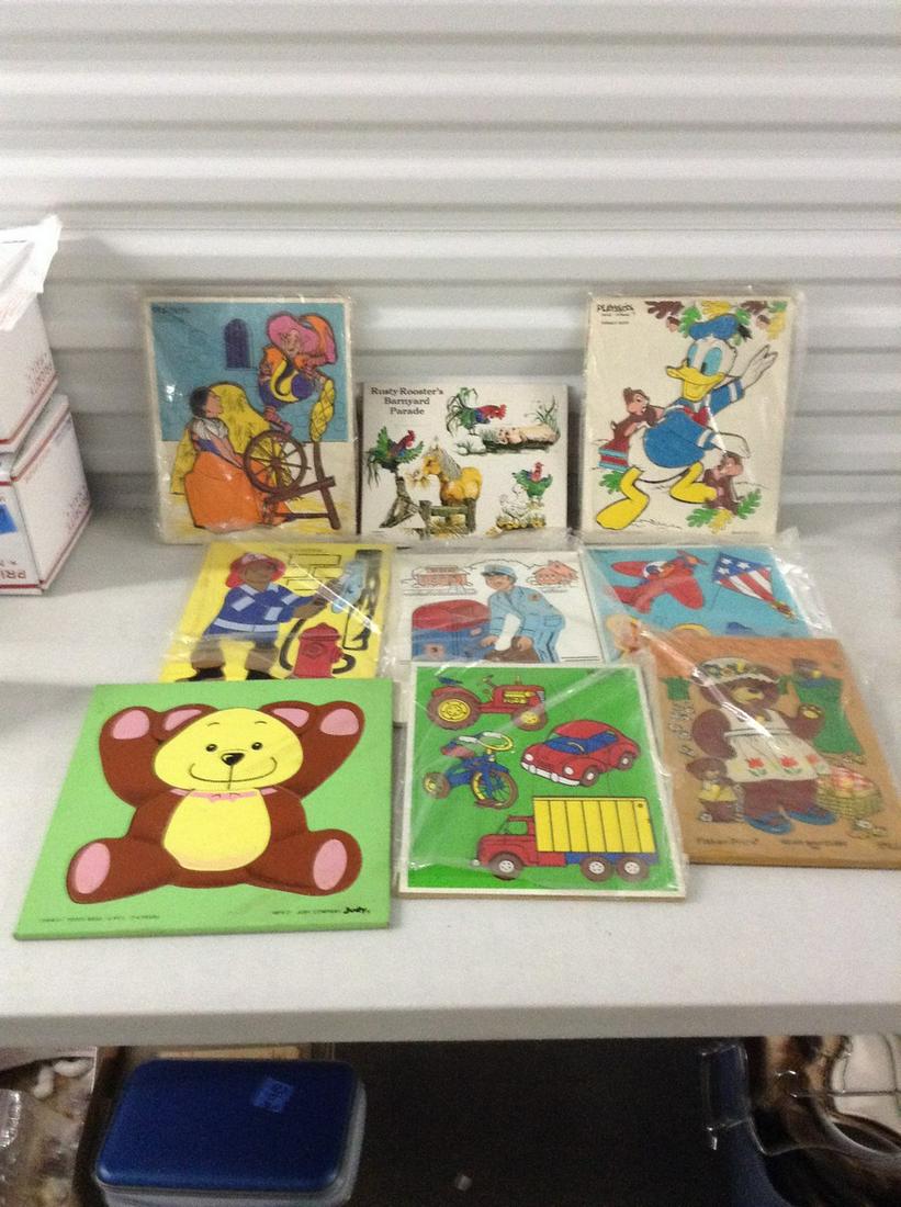 Lot Of Vintage Playskool Puzzles
