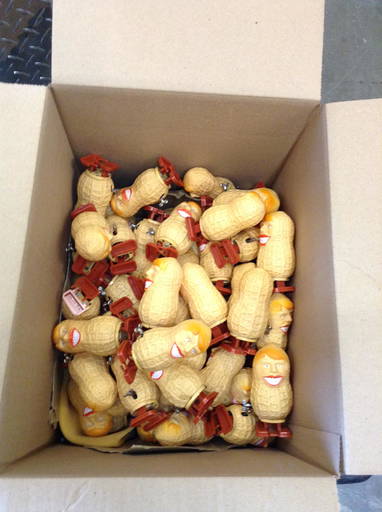 Huge Box Full Of Jimmy Carter Wind Up Peanuts
