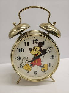 Large Lorus Vintage Mickey Mouse Alarm Clock Approx.
