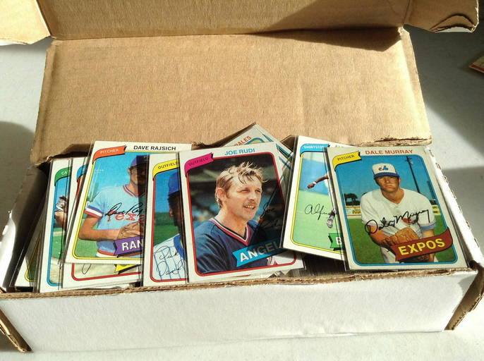 Box Of Topps 1980's Baseball Cards