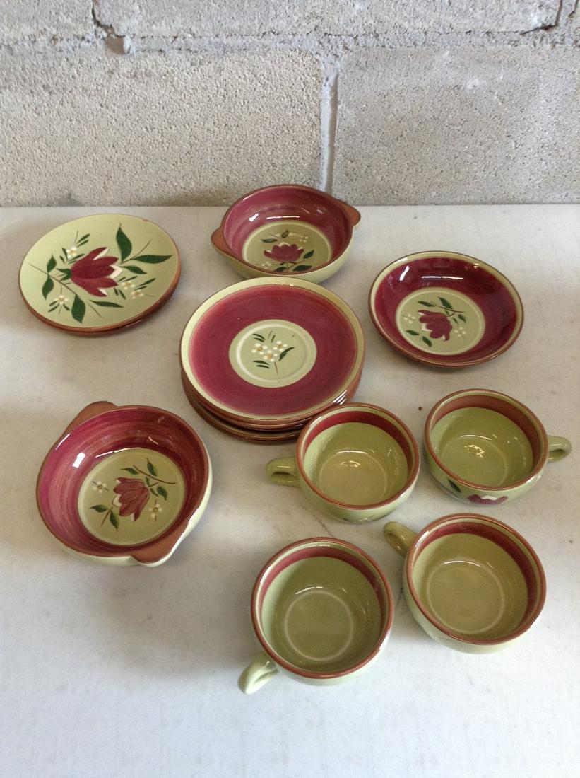 Stangl Pottery Plate Bowl And Cup Set