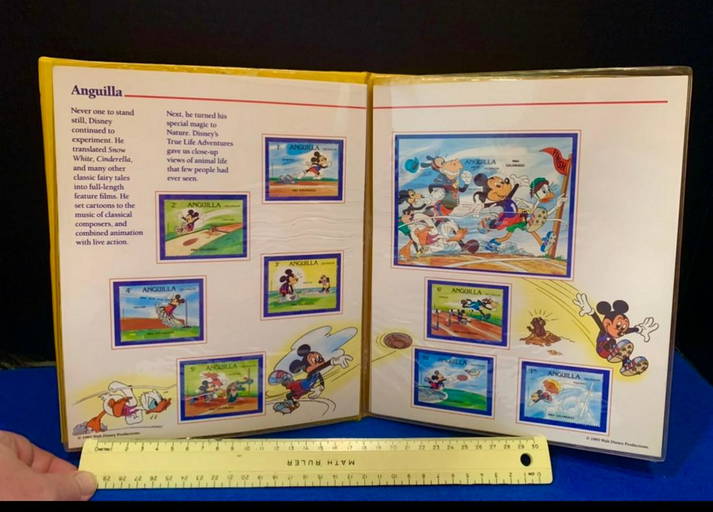 Walt Disney Stamp Folio, 7 Pages Of Stamps