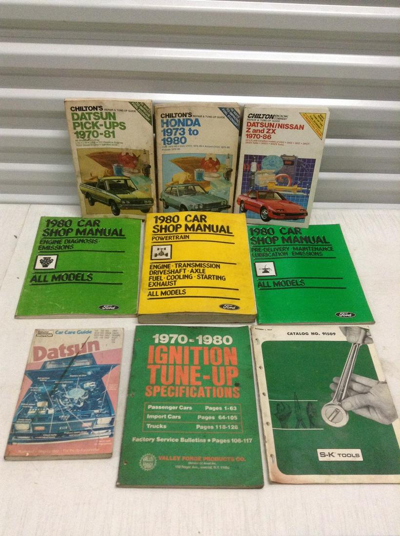 1960s, 70s And 80s Car Manuals And Tool Catalogue