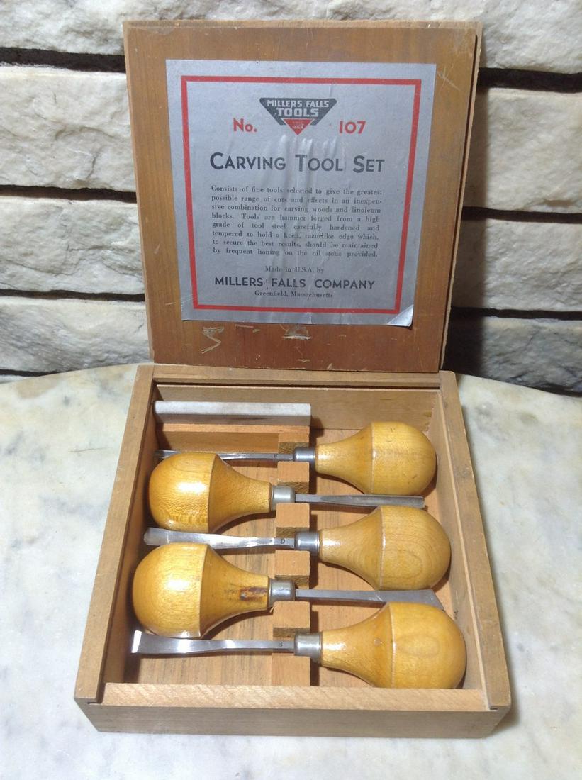 Millers Falls Tools No 107 Carving Tool Set In The Box