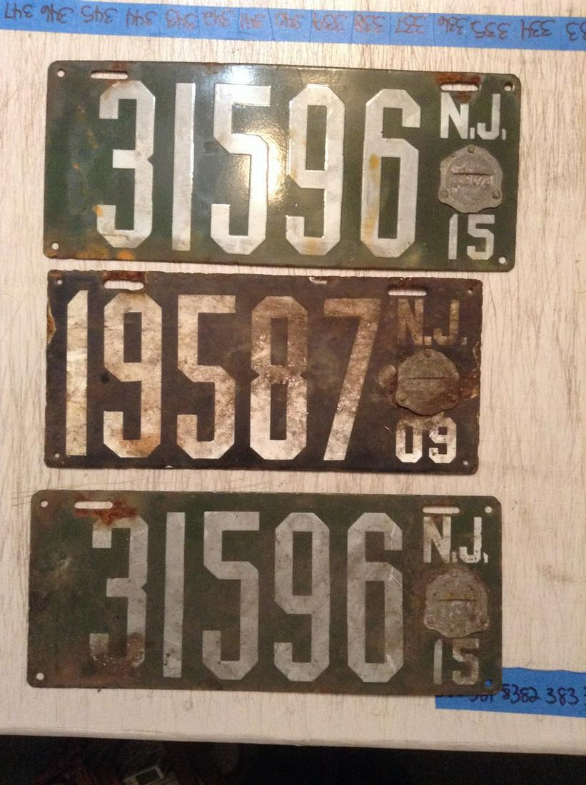 Early Porcelain License Plates