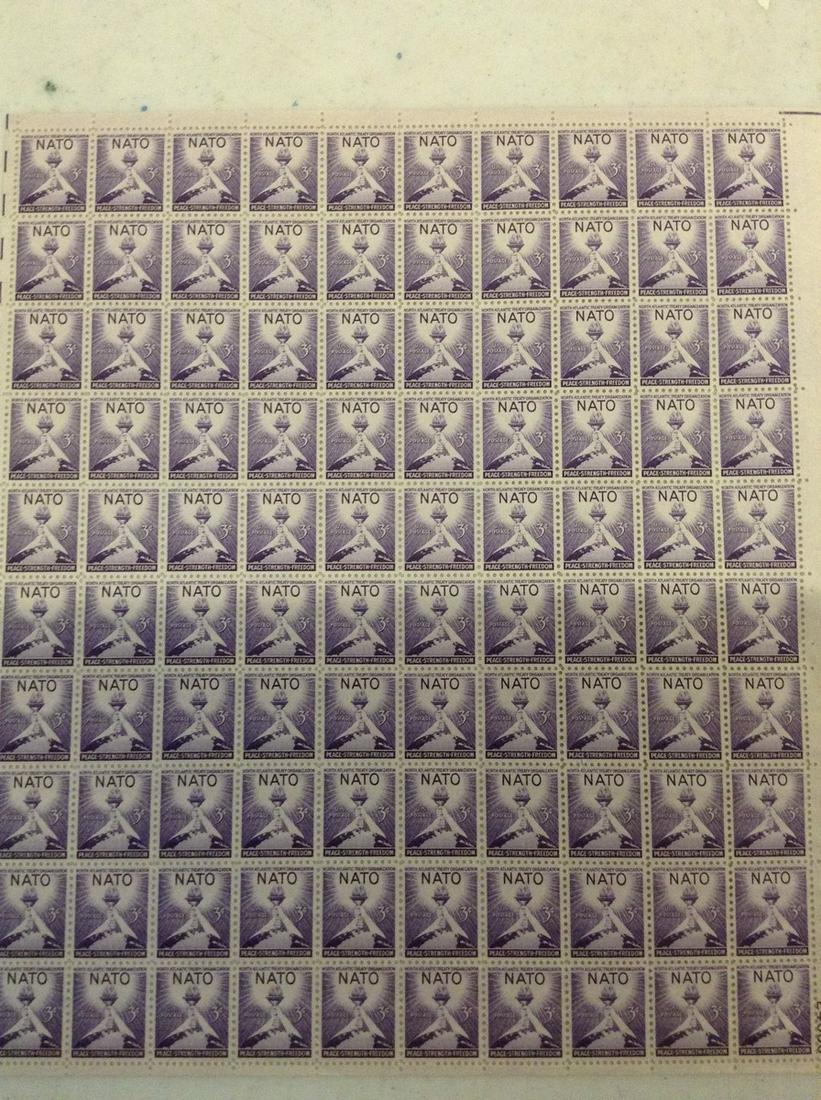 Sheet Of Us Stamps Nato