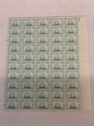 Sheet Of Us Stamps Frigate Constitution