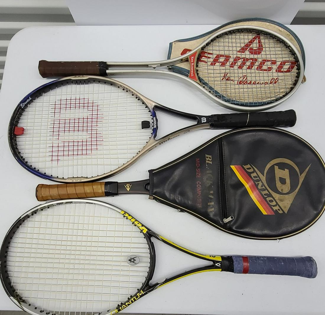 Tennis Raquets Incl Seamco Ken Rosewall