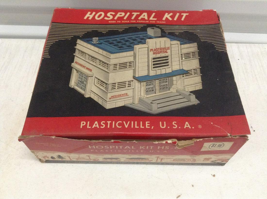 1950s Plasticville Usa Hospital Kit In Original Box