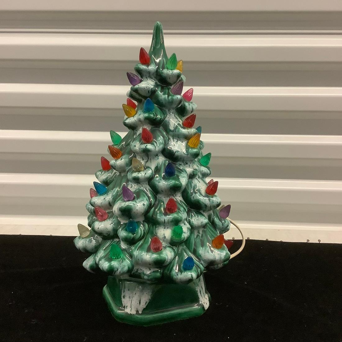 Ceramic Light Up Christmas Tree 11 In.