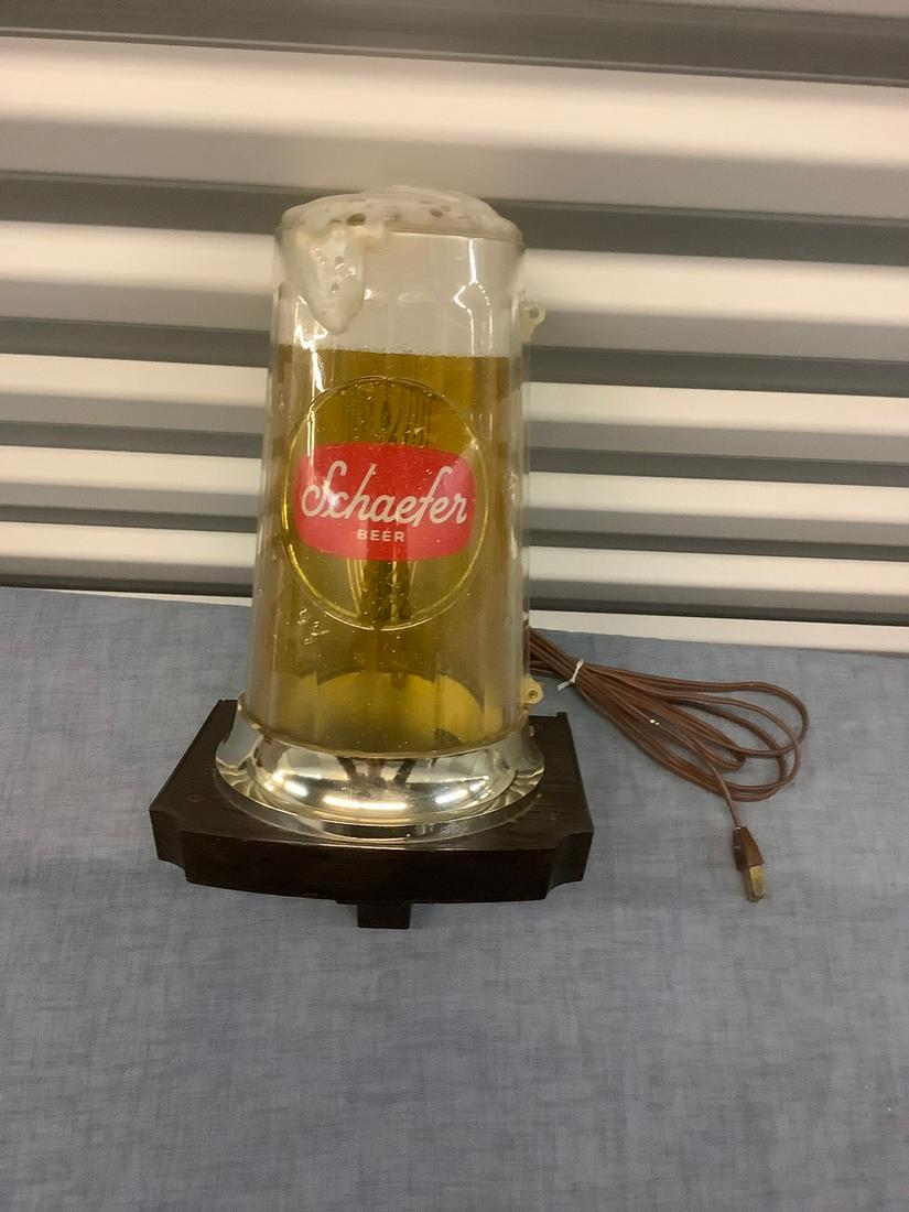 Rare Circa 1950's Schaefer Beer Bar Light