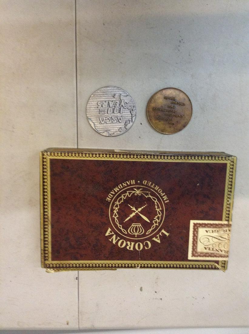 Vintage Cigar Box Full Of Coins Ibm Center