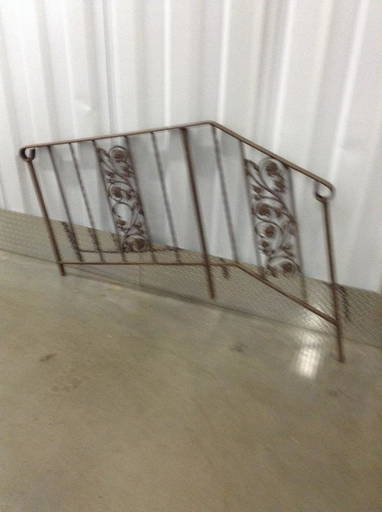 Wrought Iron Stair Railing Some Damage 64 Inches Long