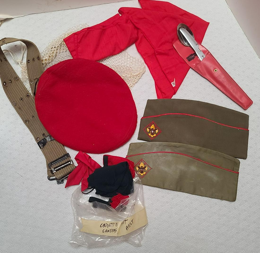 Vintage Boy Scout Items Incl Hats