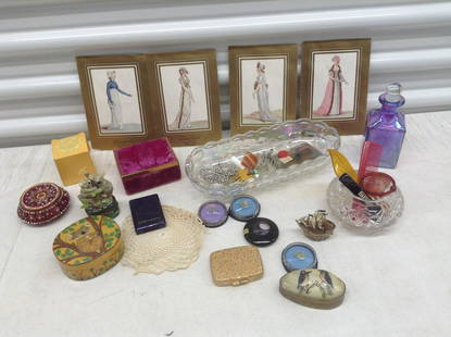 Vintage Compacts, Makeup, Trinket Boxes And More