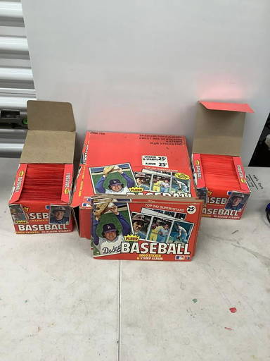 Fleer 1982 Baseball logo sticker and 10 album stamps sealed packs ...