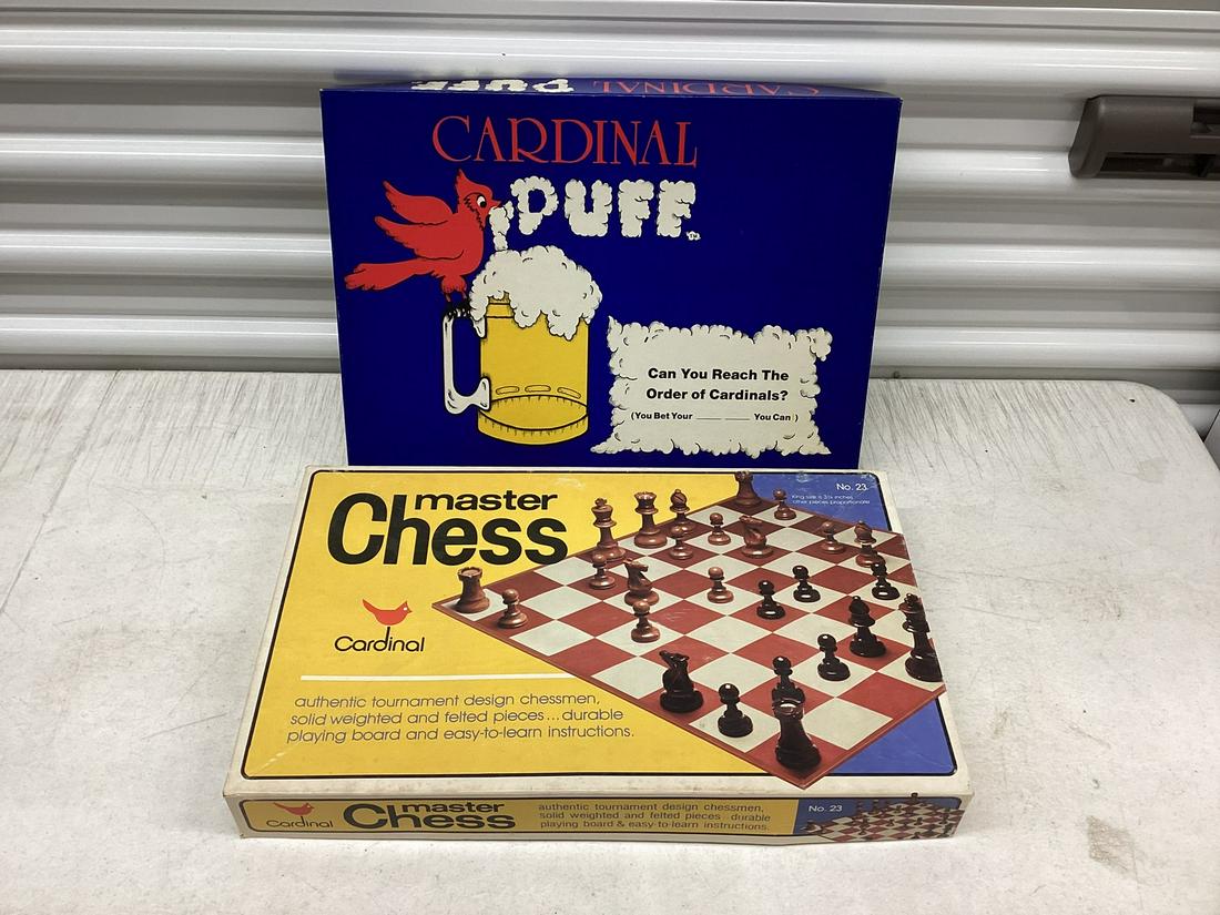 Vintage Cardinal Puff Drinking Game & Master Chess Set - Jun 20, 2022 ...
